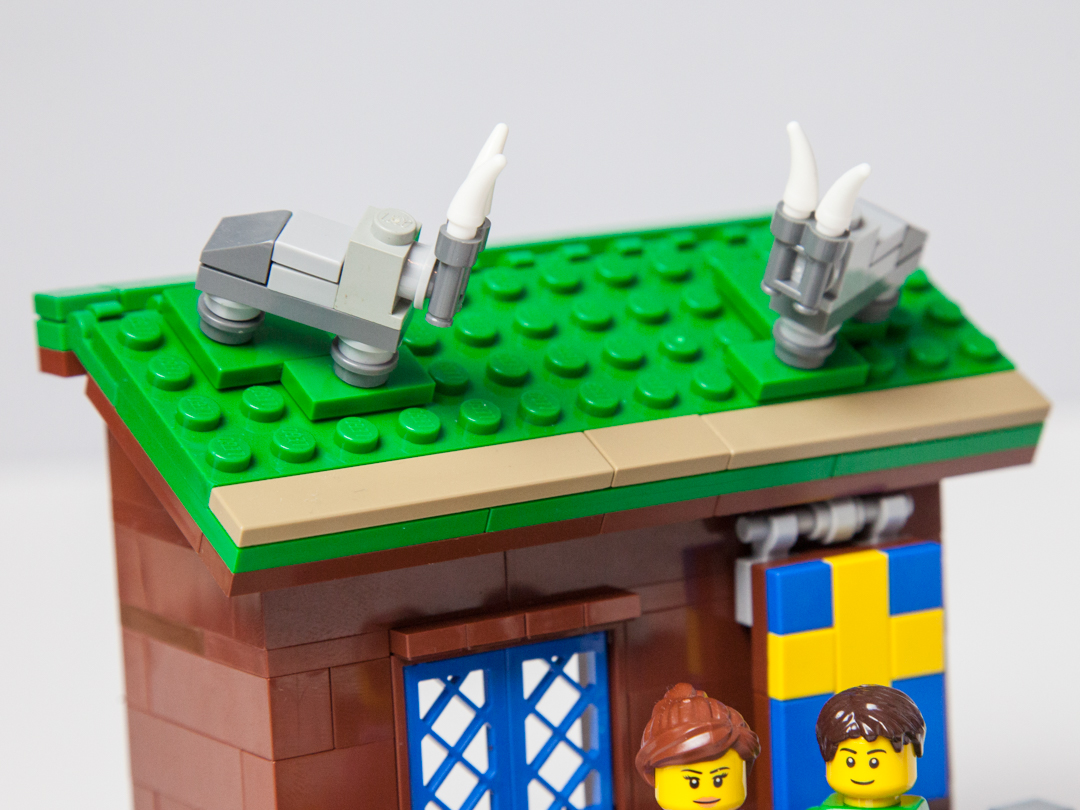 Custom Al Johnson's Lego design and photos - Door County Bricks